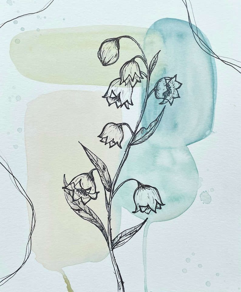 May Birth Month Flower Watercolor Print-lily of the Valley - Etsy