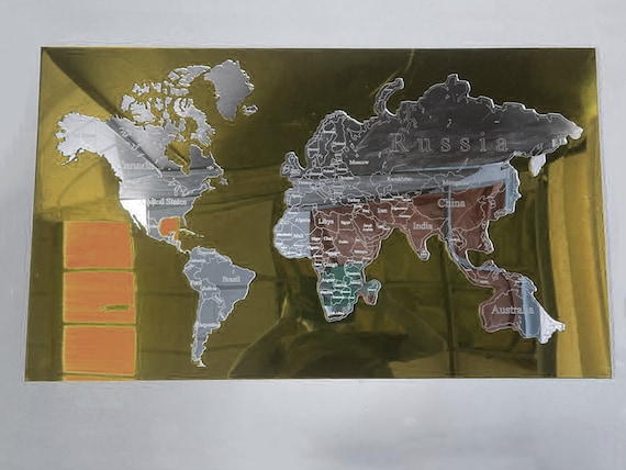 Modern World Map Full Mirror Wall Mirror Custom Made 1000x588 - Etsy UK