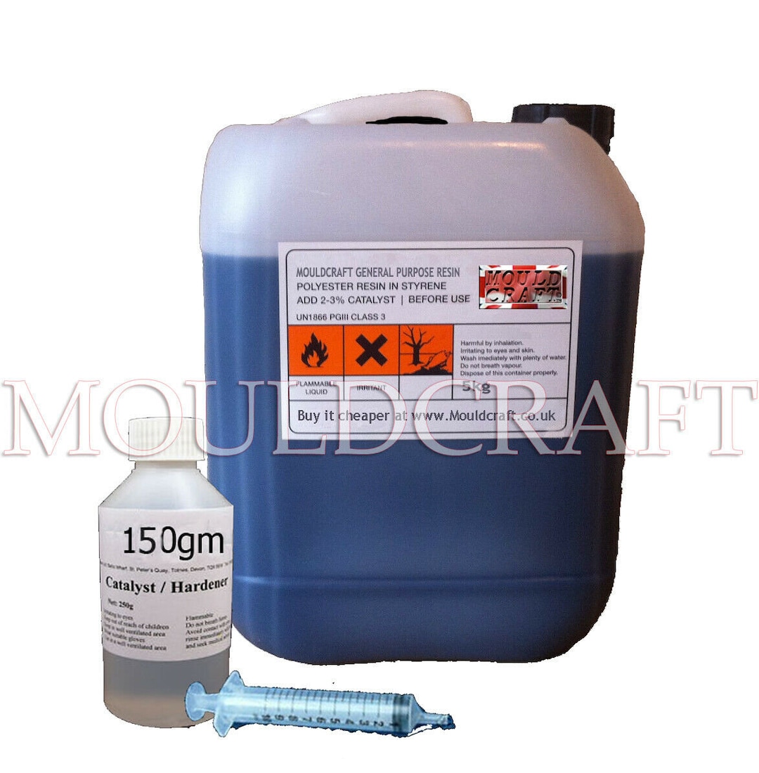 5kg General Purpose Resin, Hardener and Syringe Kit - for Fibreglass ...
