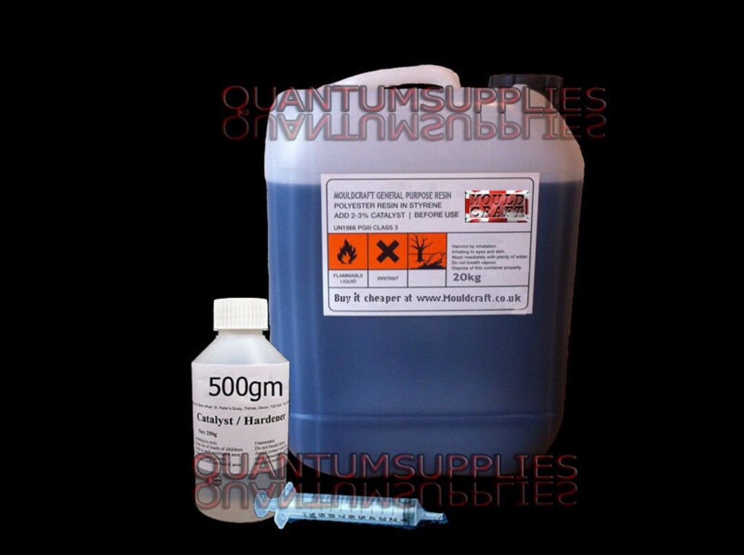 20kg General Purpose Resin, Hardener and Syringe Kit - for Fibreglass ...