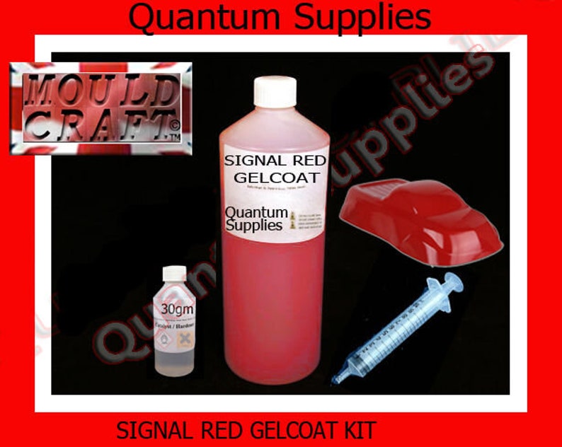 Signal Red Gelcoat 1kg Kit - for Fibreglass Moulds / Etc..lloyds ...