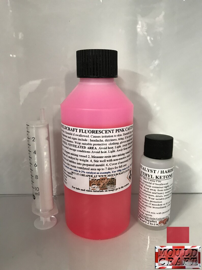 250g Mouldcraft Fluorescent Pink Casting Resin for Jewellery Moulds ...