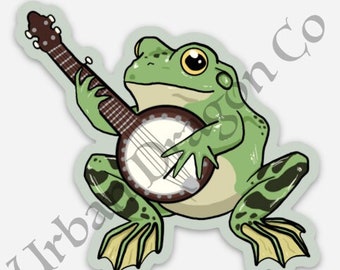 Banjo and the Frog Vinyl Sticker Waterproof Sticker - Etsy