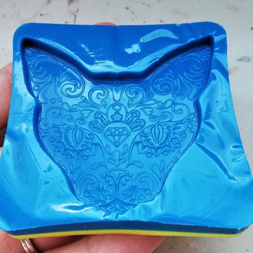 Cat With Heart Silicone Mold for Resin and Polymer Clay - Etsy