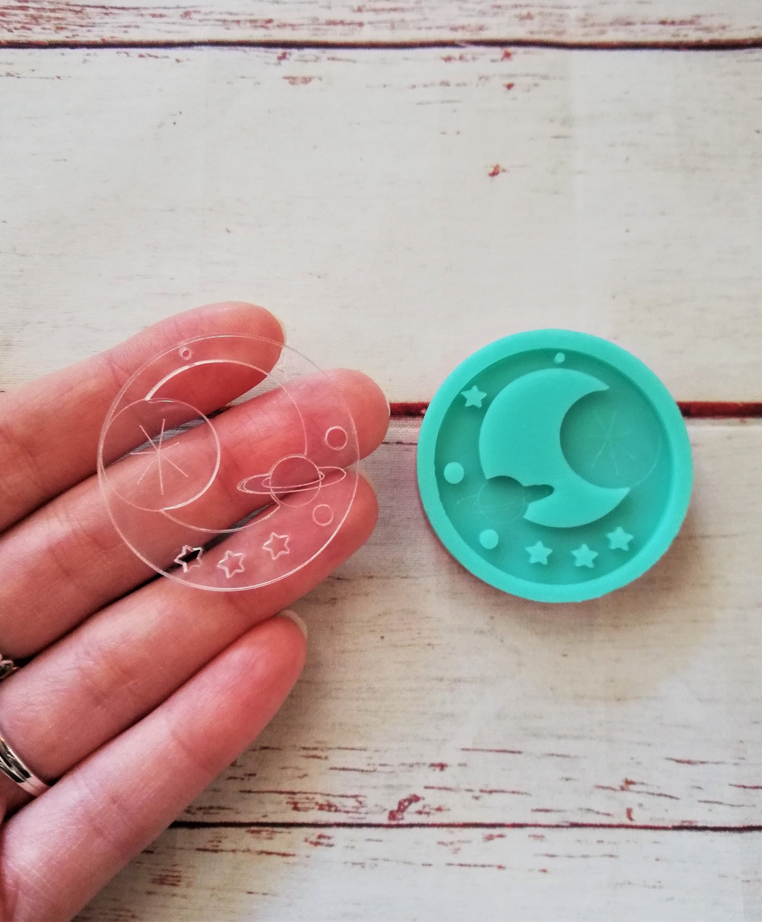 Ufo Moon Silicone Mold for Resin and Polymer Clay Creations - Etsy