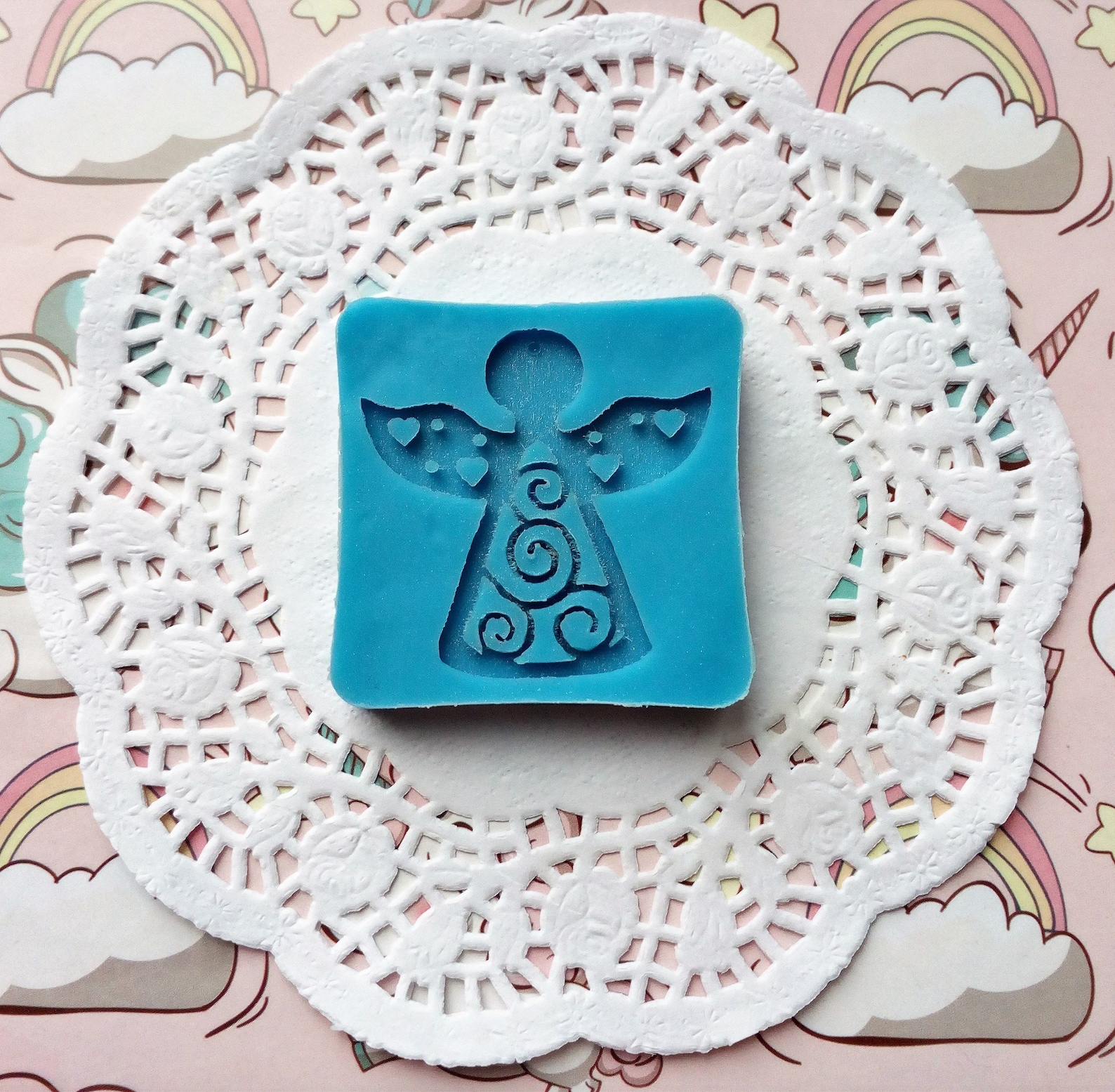 Angel Silicone Mold With Wood Texture for Resin and Polymer - Etsy
