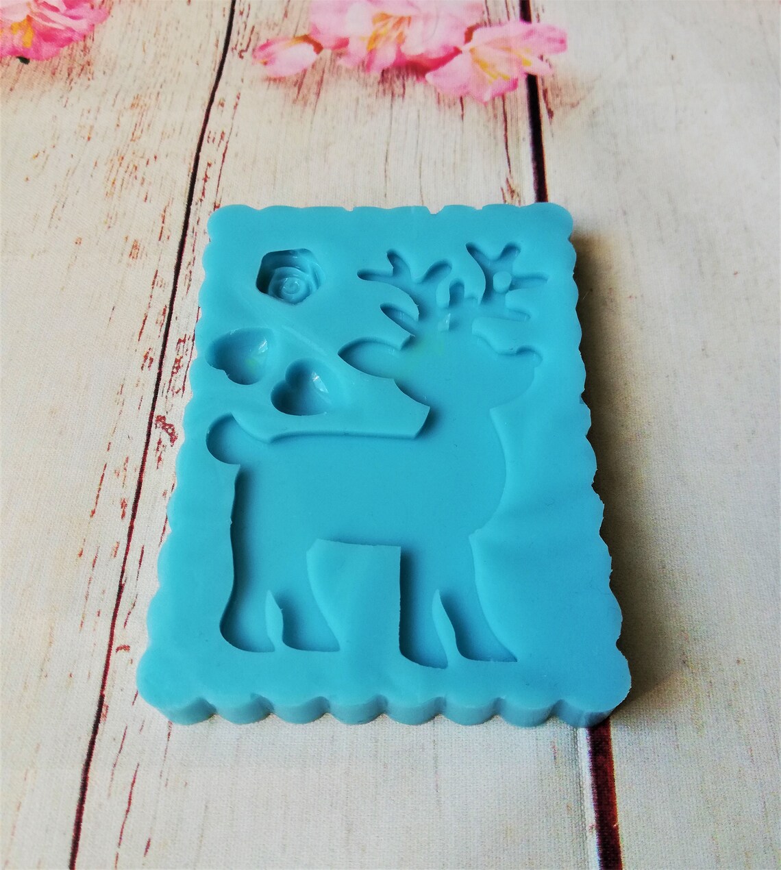 Reindeer Silicone Mold for Christmas for Resin and Polymer Clay ...
