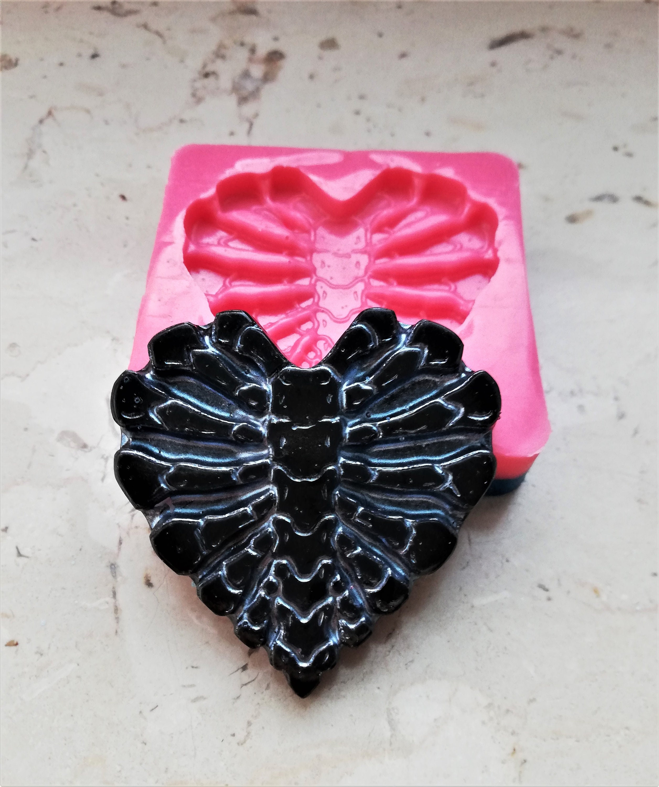 Rib Cage Heart Silicone Mold for Resin and Polymer Clay Creations - Etsy