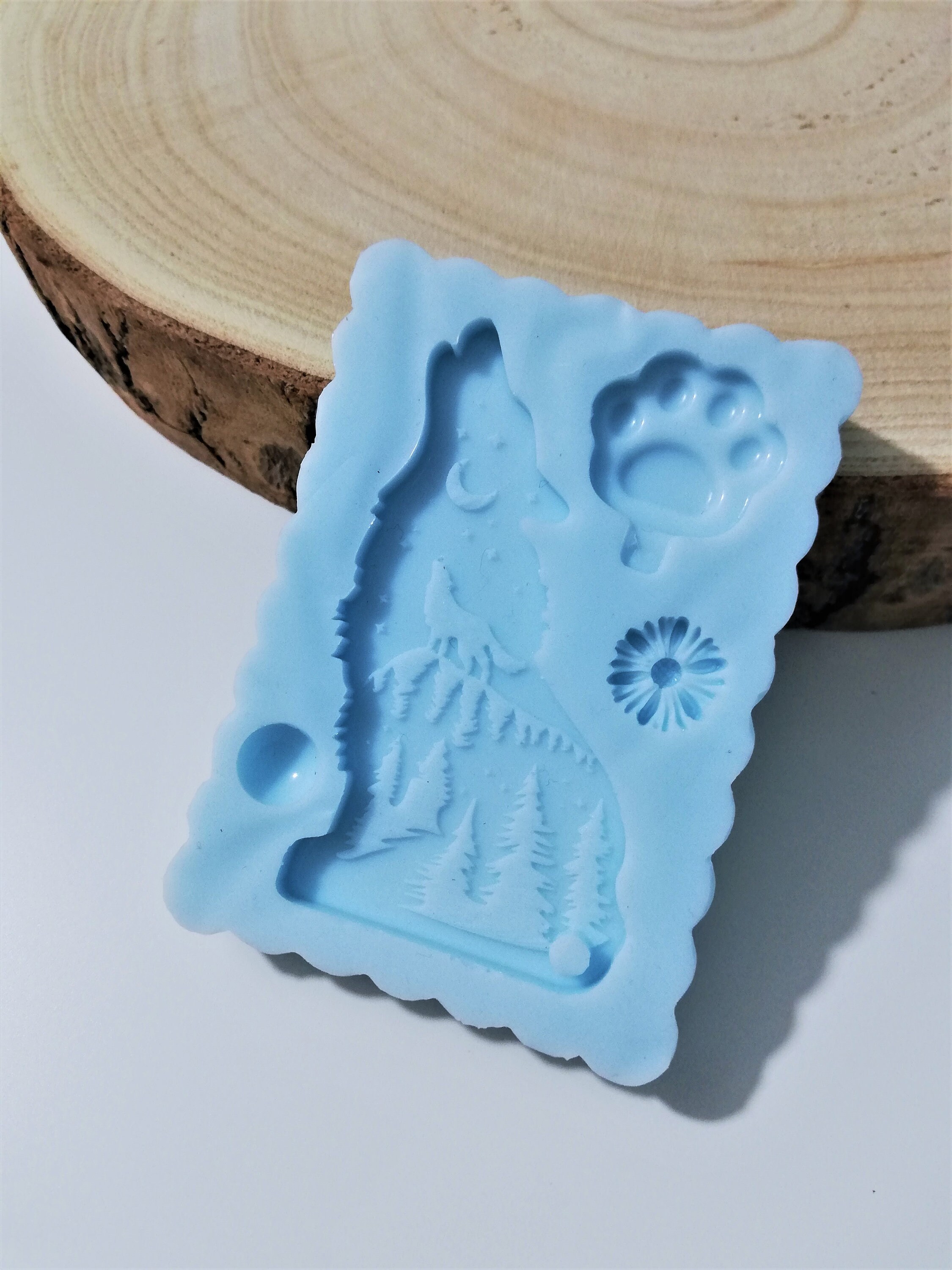 Landscape Wolf Silicone Mold for Resin and Polymer Clay Creations - Etsy