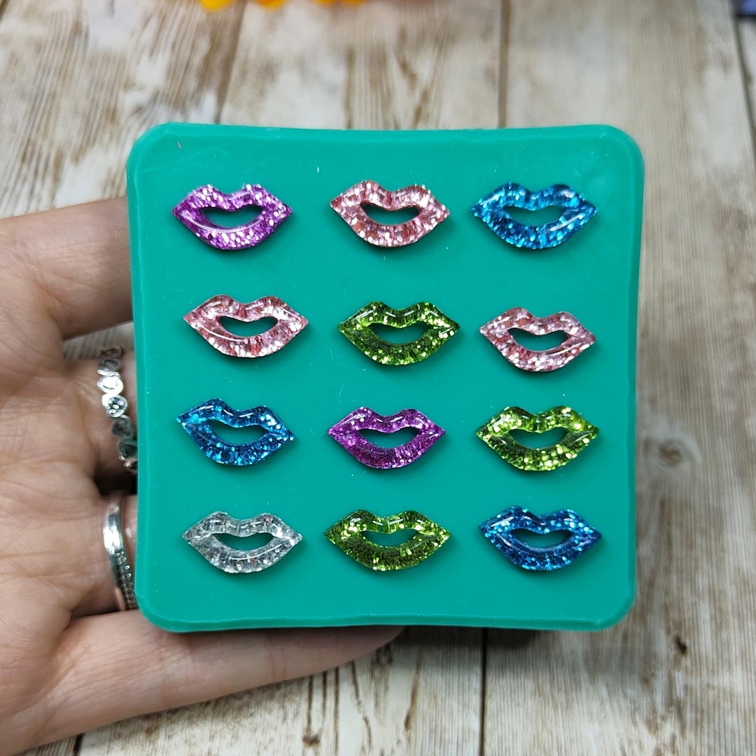Little Lips Silicone Mold 12pcs 1cm for Resin, Plaster, Wax, Candle ...