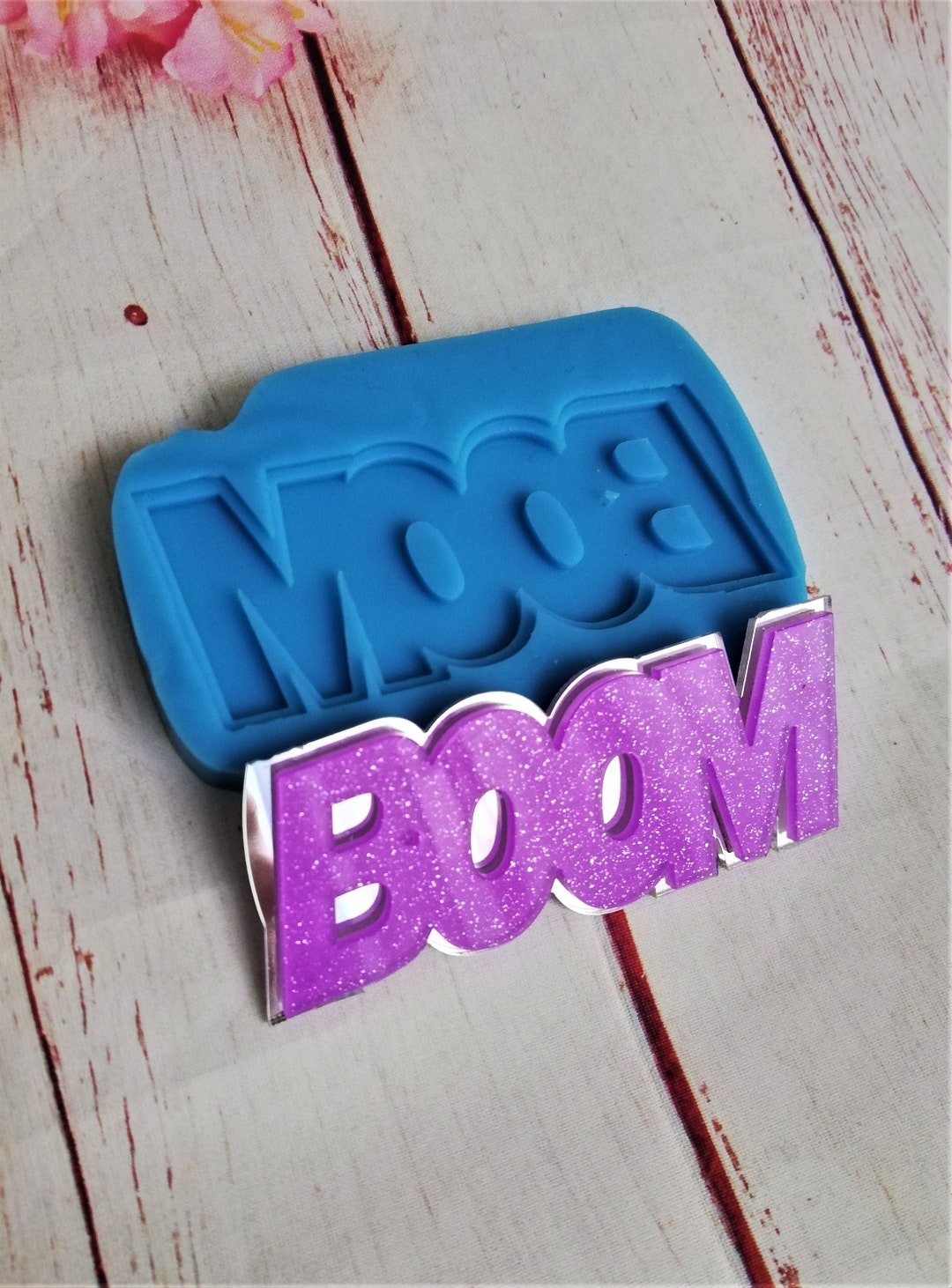 BOOM Word Silicone Mold for Resin and Polymer Clay Creations - Etsy