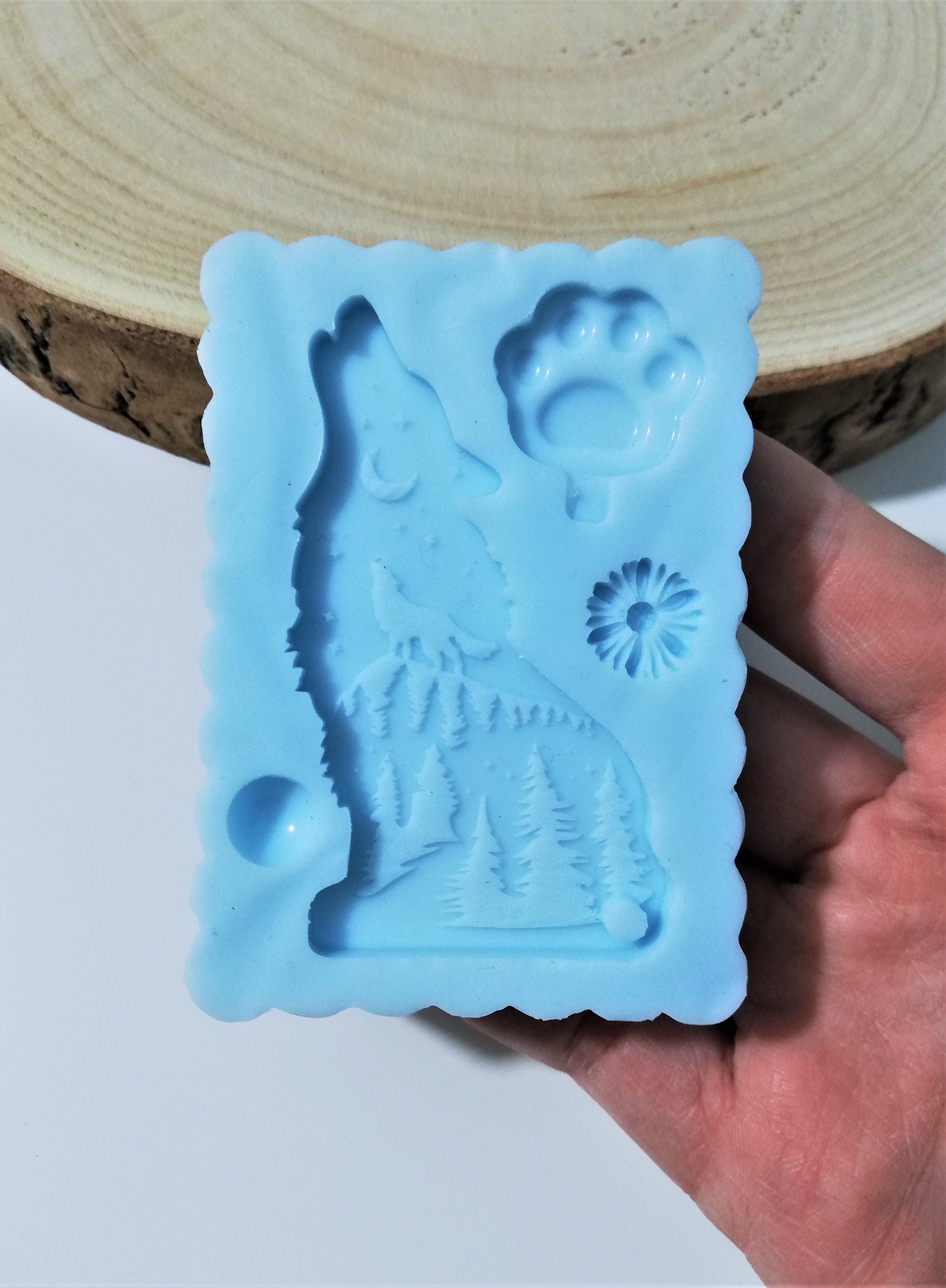 Landscape Wolf Silicone Mold for Resin and Polymer Clay Creations - Etsy