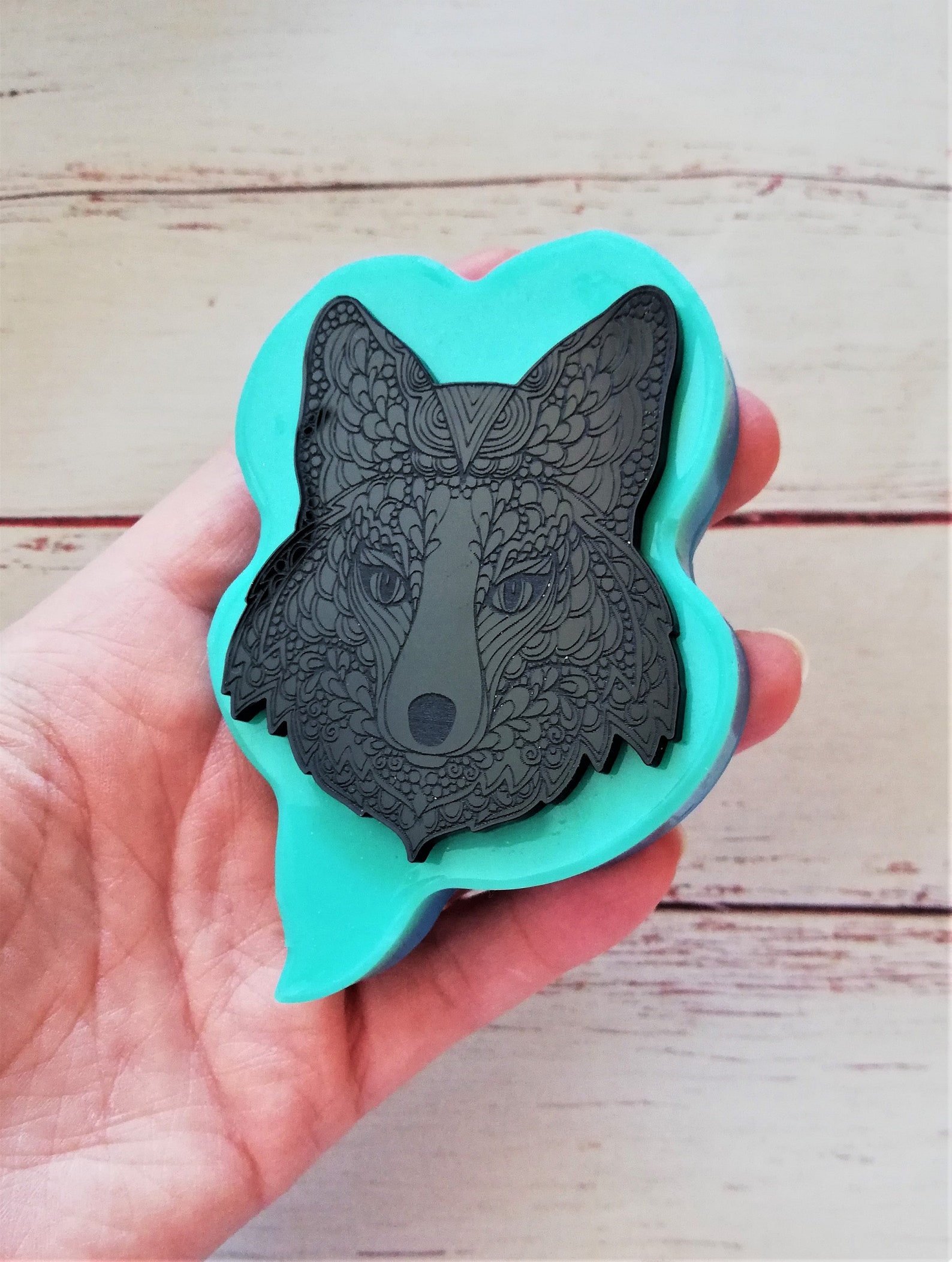 Fox silicone mold for resin and polymer clay creations | Etsy