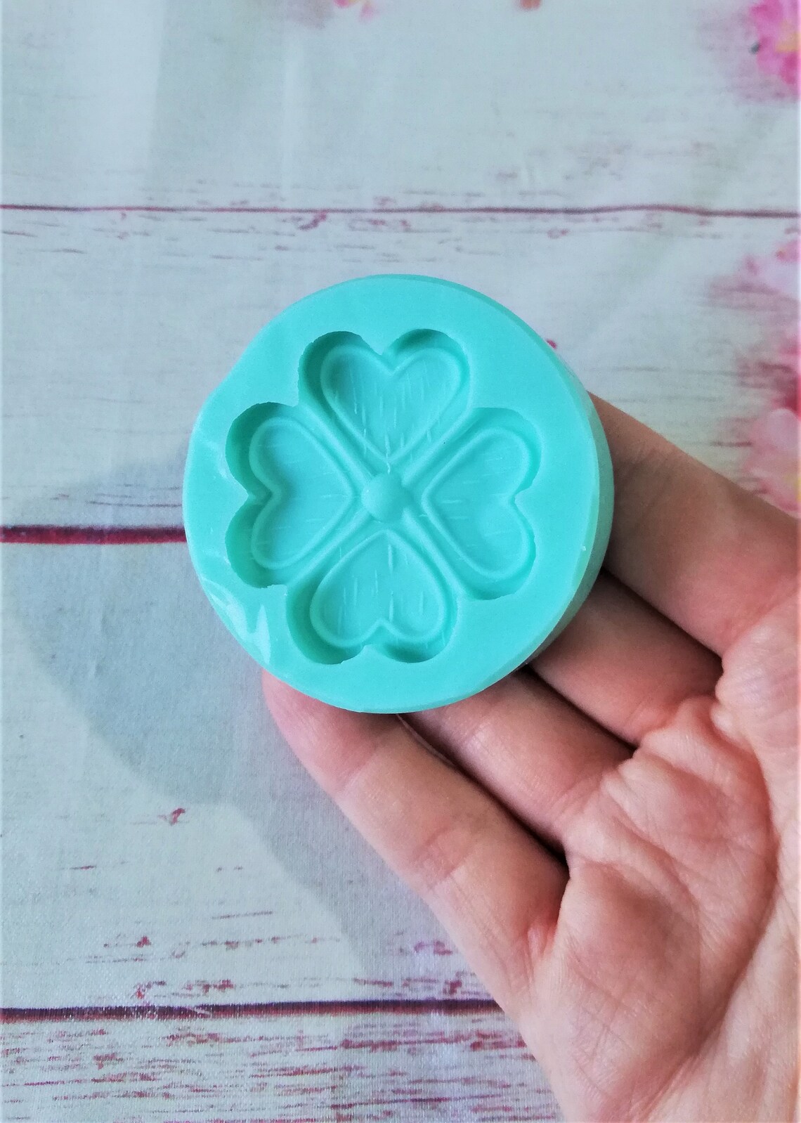Four-leaf clover silicone mold for resin and polymer clay | Etsy