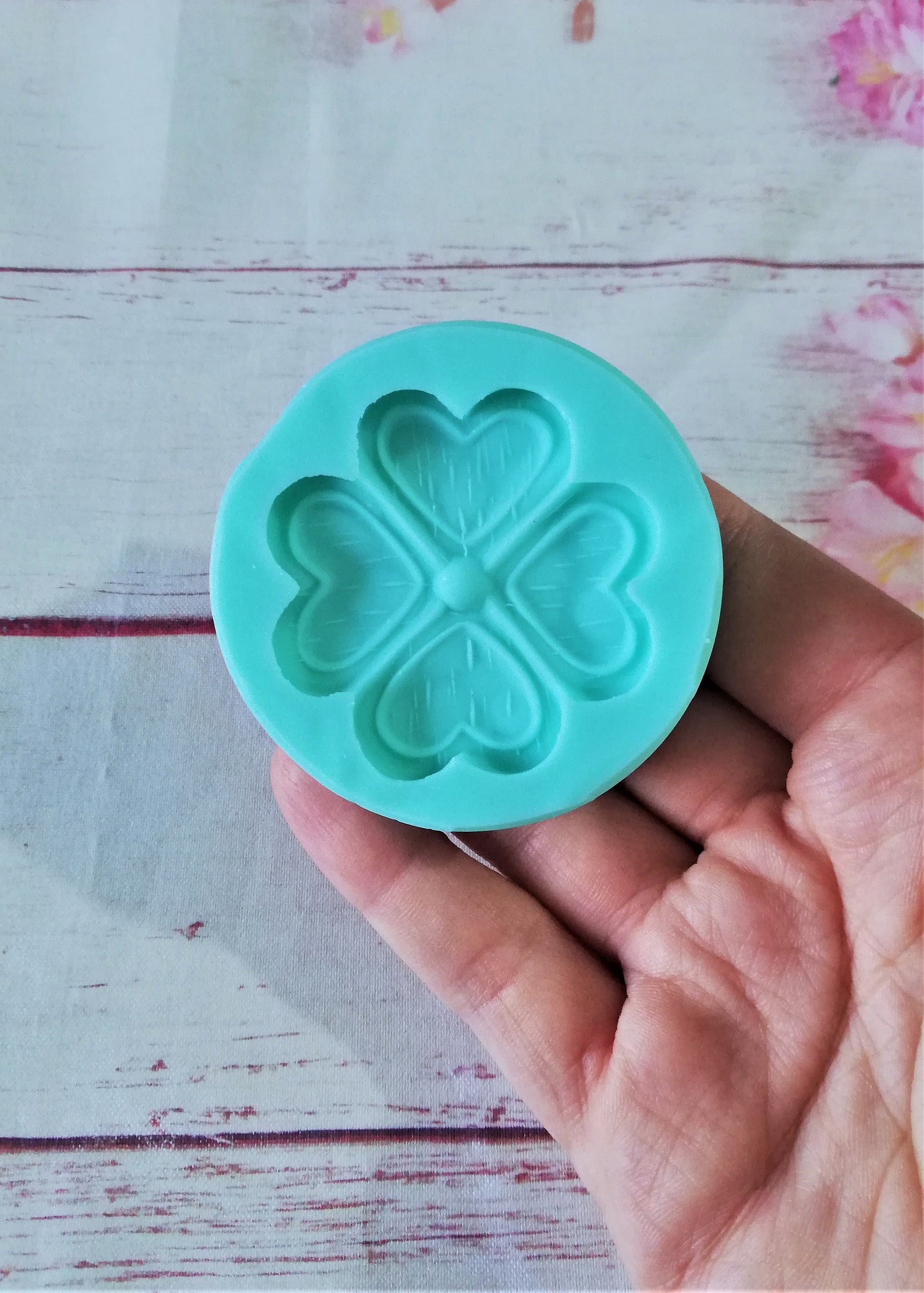 Four-leaf clover silicone mold for resin and polymer clay | Etsy