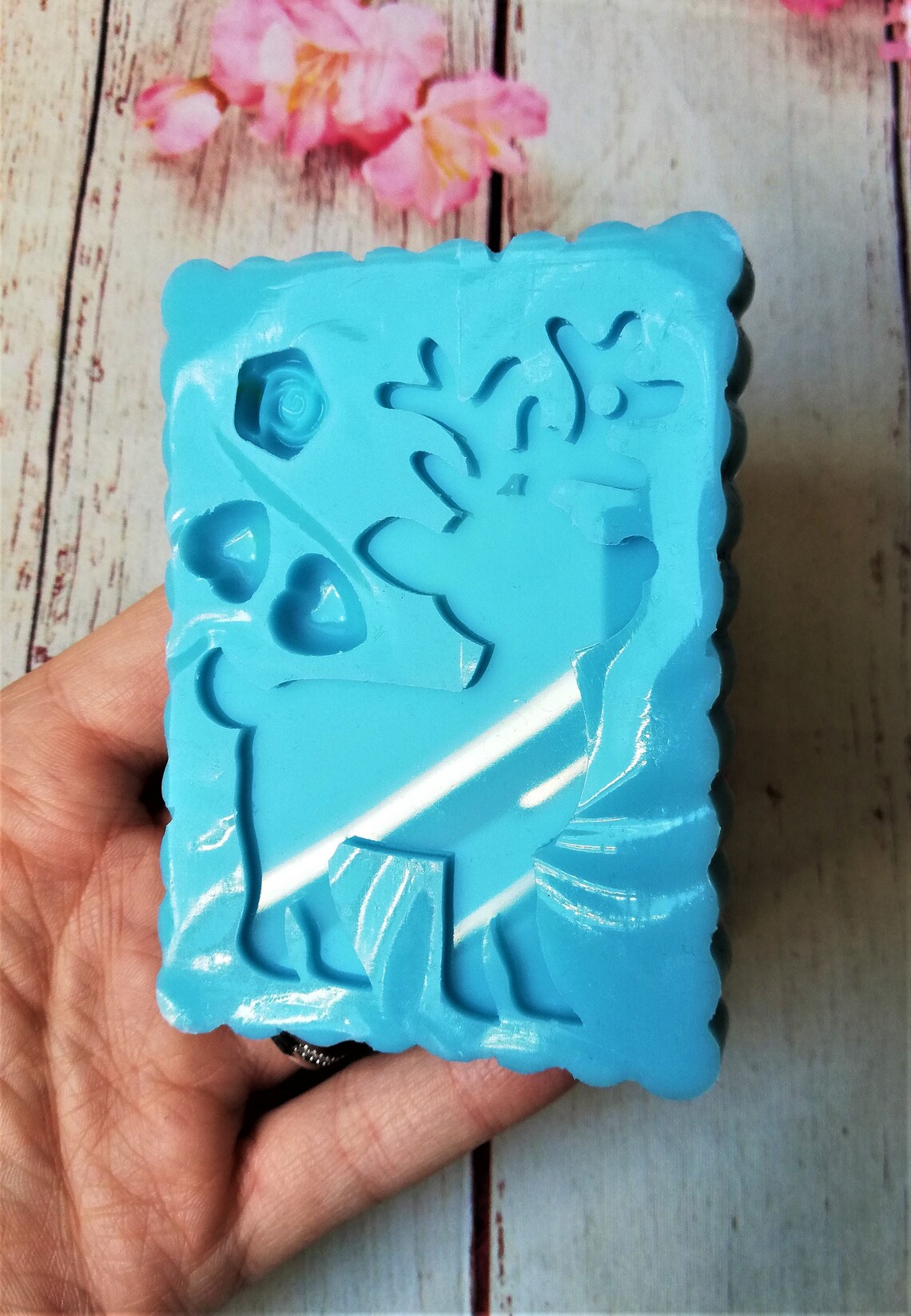 Reindeer Silicone Mold for Christmas for Resin and Polymer Clay ...
