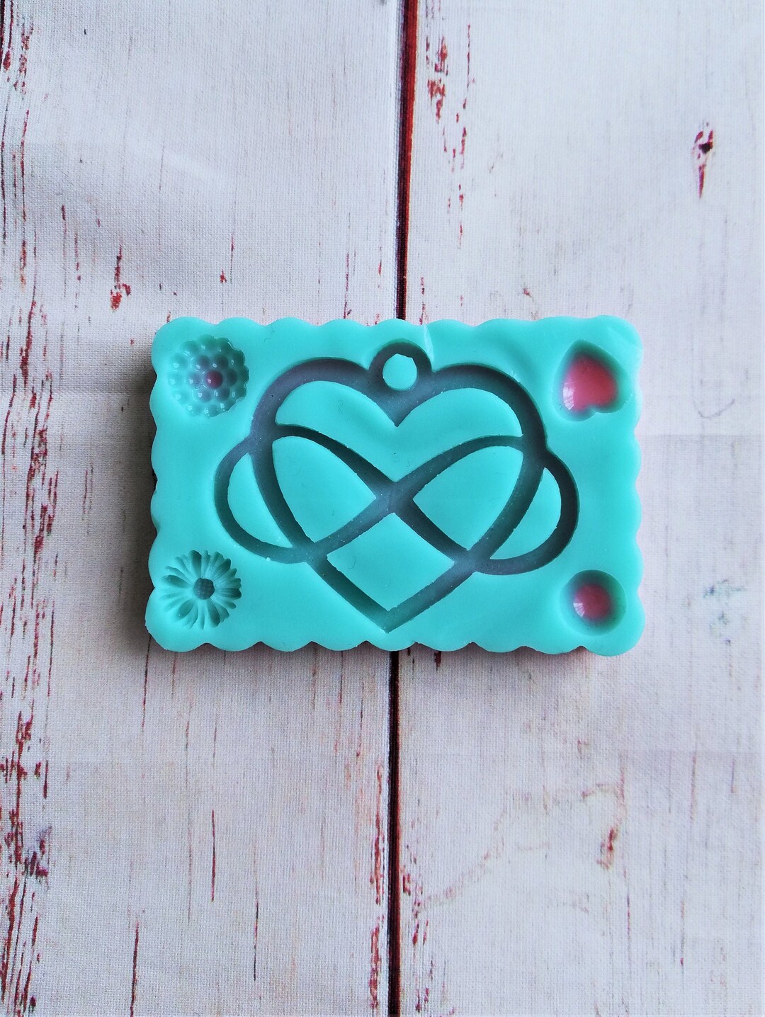Heart With Infinity Symbol Silicone Mold for Resin and Polymer Clay ...