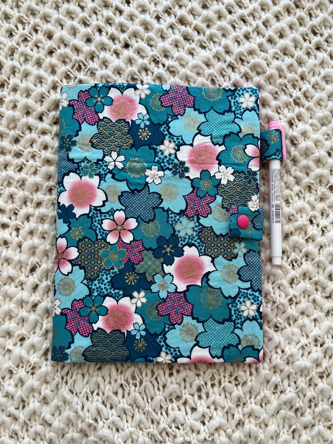 Japanese Notebook Cover, Cherry Blossom Notebook Cover, Sakura ...