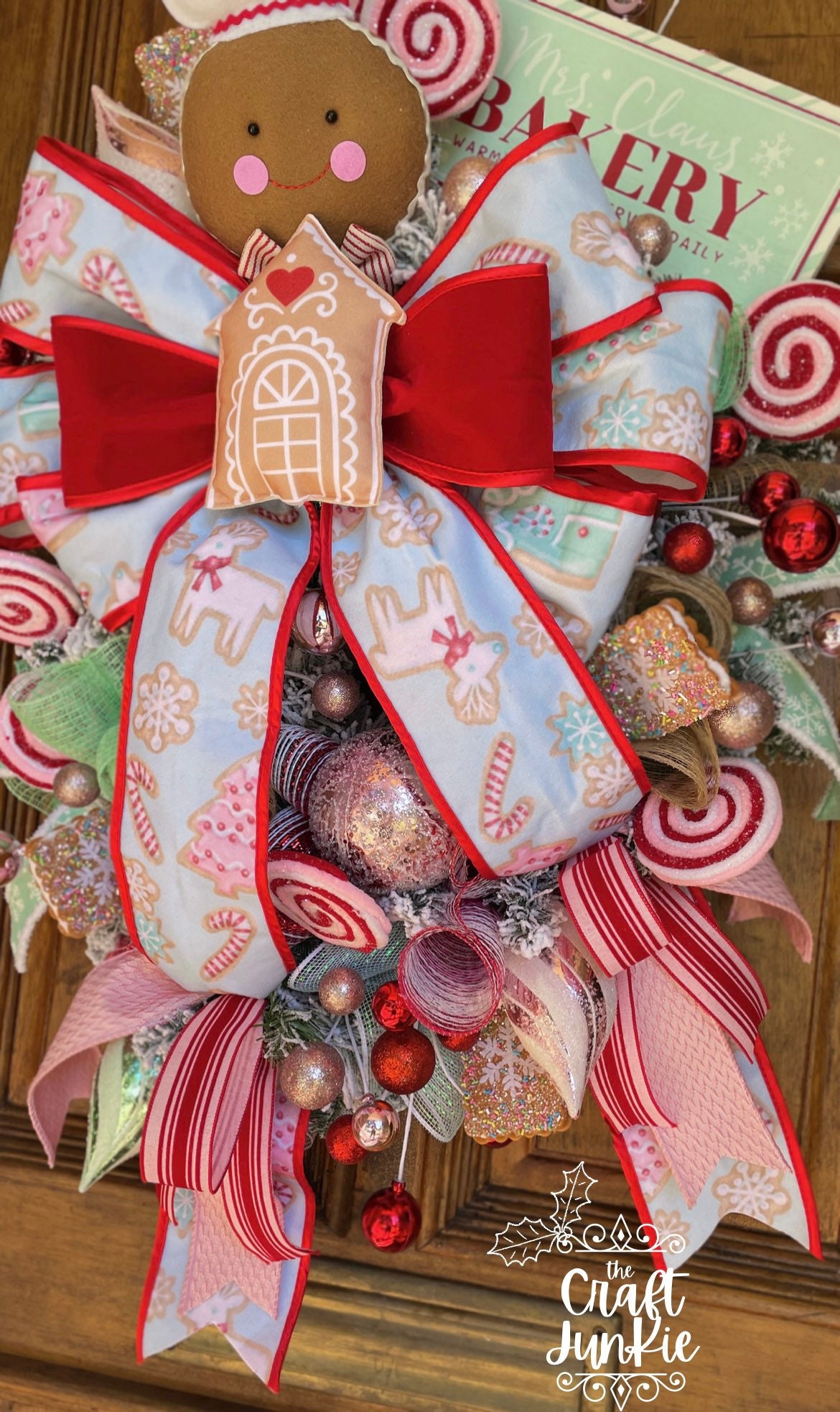 Gingerbread Christmas Wreath | Christmas Candy Land Decor | Christmas ...