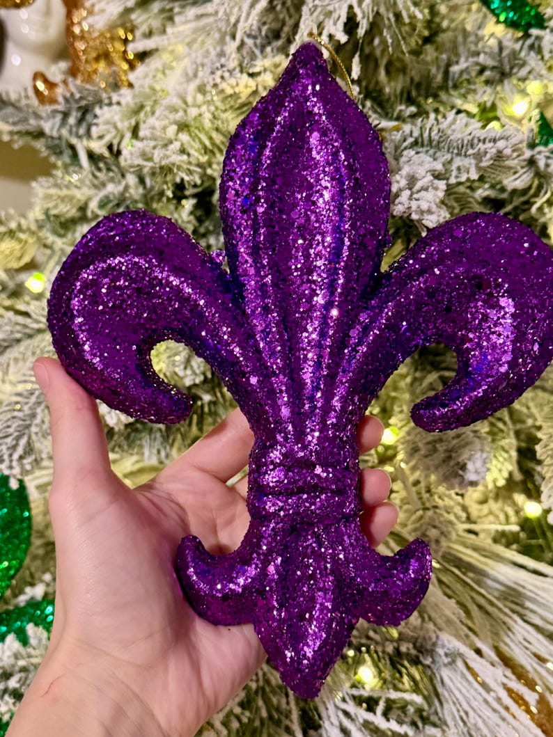 Set of 12 Fleur De Lis Ornaments Mardi Gras - Etsy