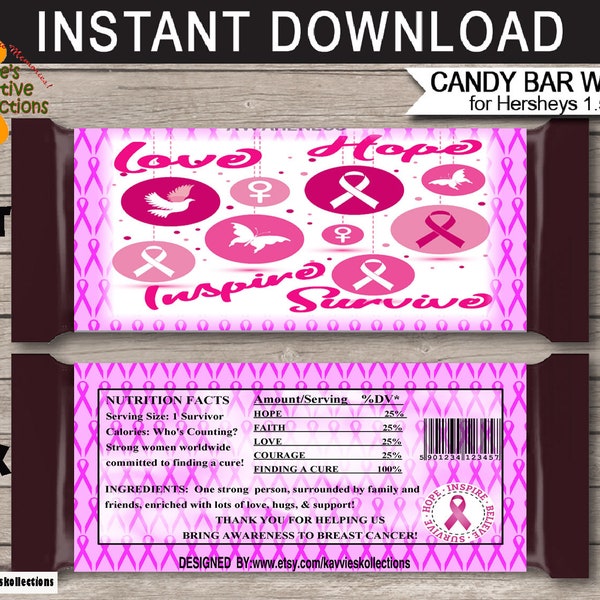 Cancer Candy Bar - Etsy