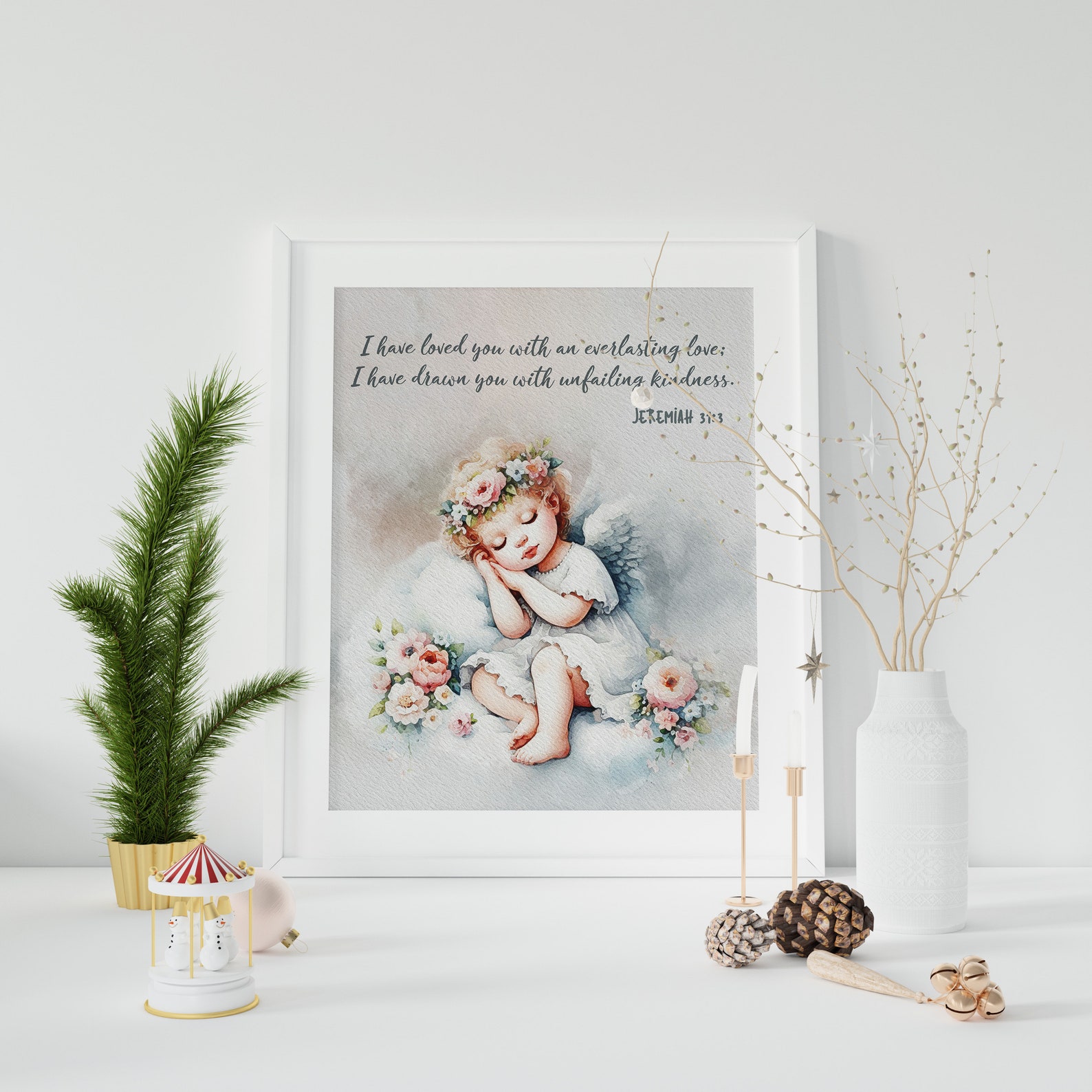 Little Angel Print, Jeremiah 31:3 Bible Verse (digital Download) - Etsy