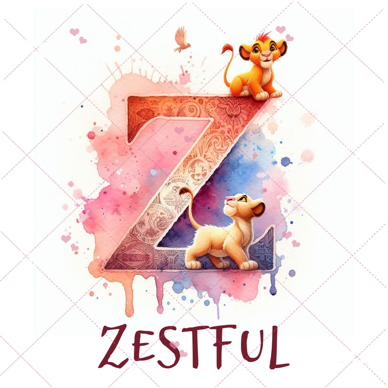 Lion King Inspired Alphabet Art for Kids - Personalized Nursery Decor ...