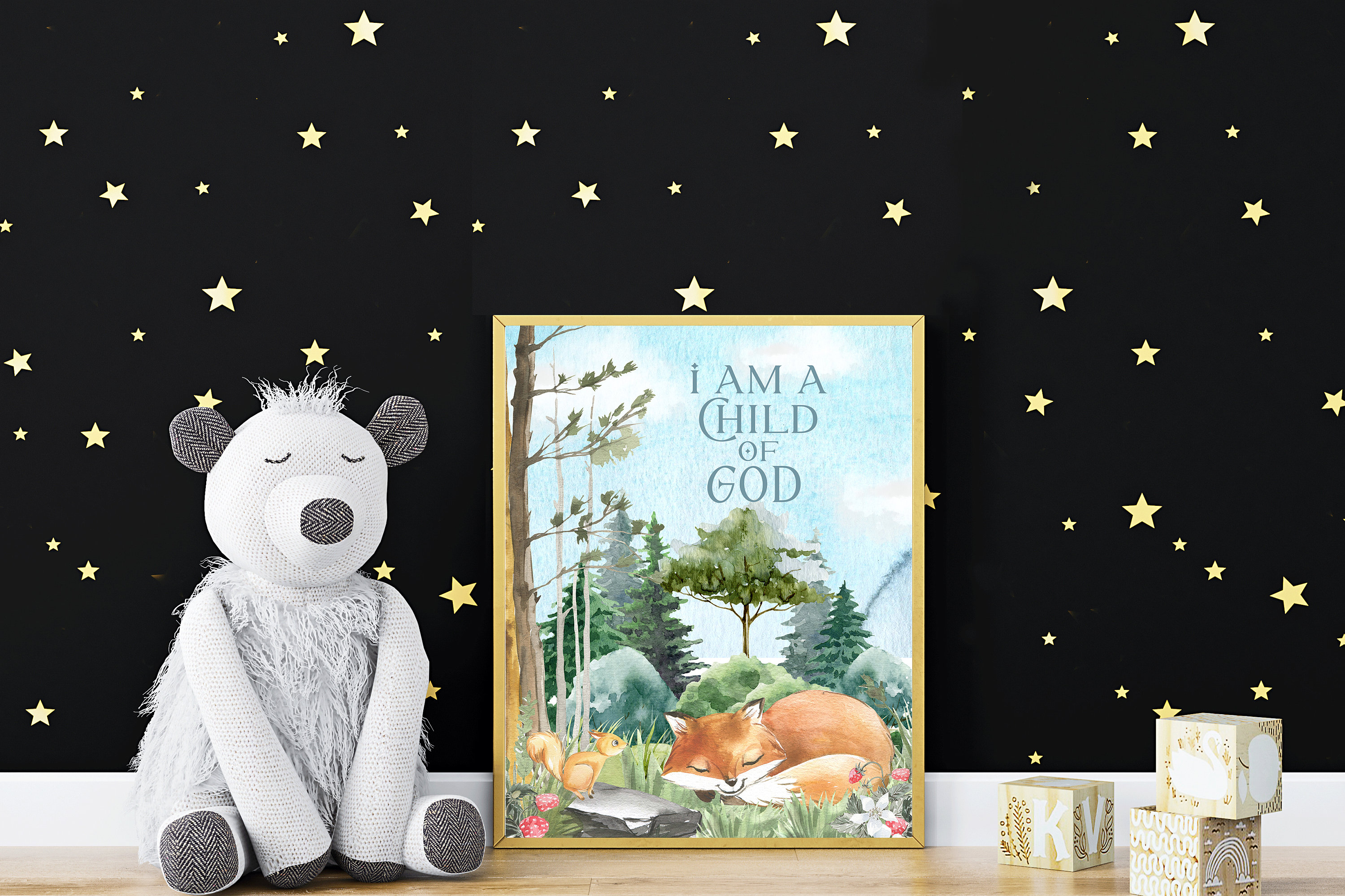 I Am A Child of God Bible Verse Print Kids Bible Verse Art Christian ...