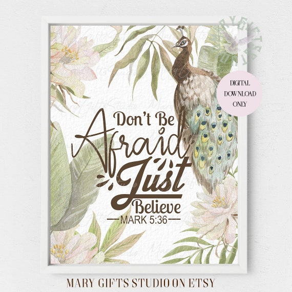 Bible Verse Print Watercolor Tropical Exotic Prints Peacock - Etsy