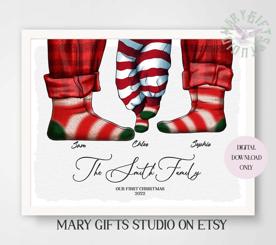 Our First Family Christmas Pajamas Christmas Family Print First ...