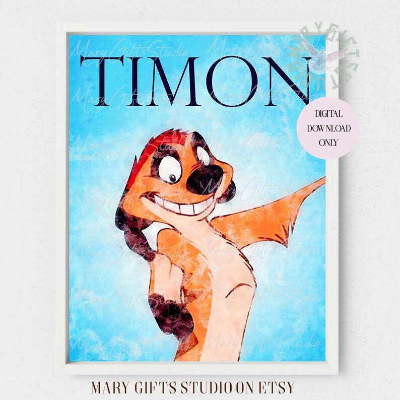 Lion King Watercolor Nursery Decor: Simba Family Prints (digital ...