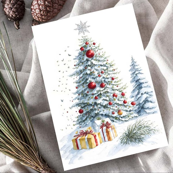 Christmas Tree Card - Etsy