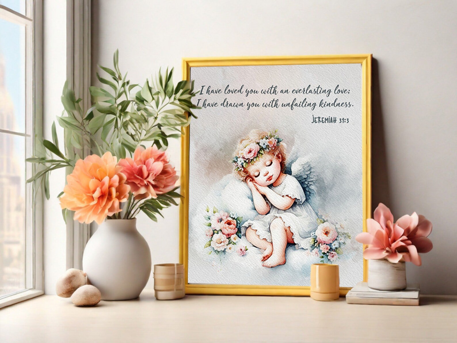 Little Angel Print, Jeremiah 31:3 Bible Verse (digital Download) - Etsy
