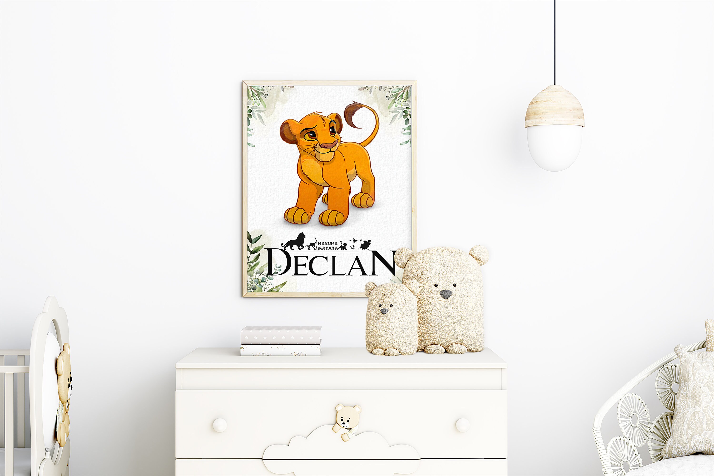 Lion King Nursery Decor: Custom Name Poster (digital Download) - Etsy