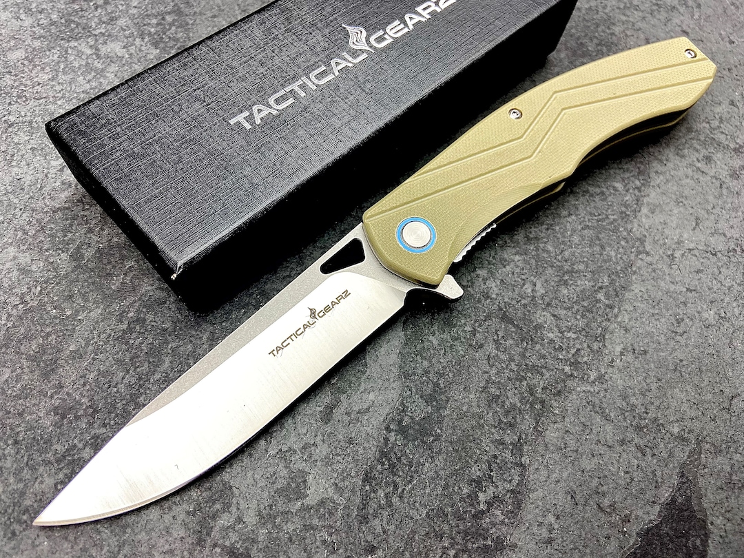 Premium EDC G10 Pocket Knife, TG Cyrus Razor Sharp D2 Steel Blade G10 ...