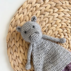 Hippo Baby Lovey Amigurumi Crochet Pattern, Rag Doll Comforter PDF ...