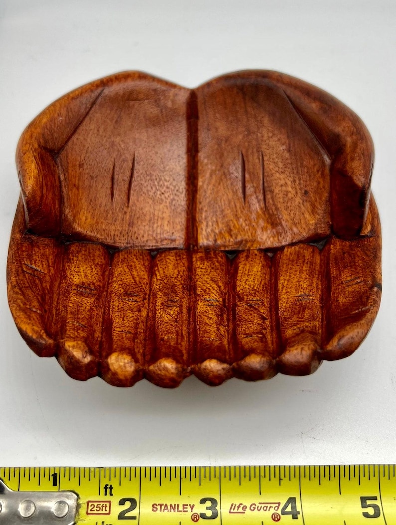 Hand-carved Wood Bowl Set – Tiger Eye Sphere, Shells, Moss Centerpiece ...