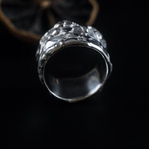 Organic Soft Texture Ring, Irregular Edges With Melting Effect Jewelry ...