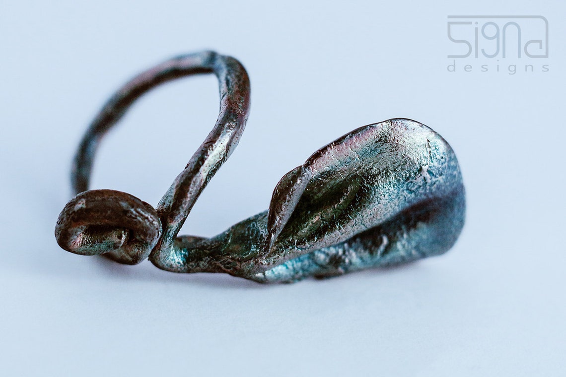 Raw, Organic Oxidized Sterling Silver Ring, Cast With the Lost-wax ...