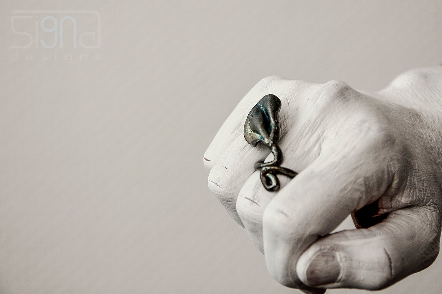Raw, Organic Oxidized Sterling Silver Ring, Cast With the Lost-wax ...