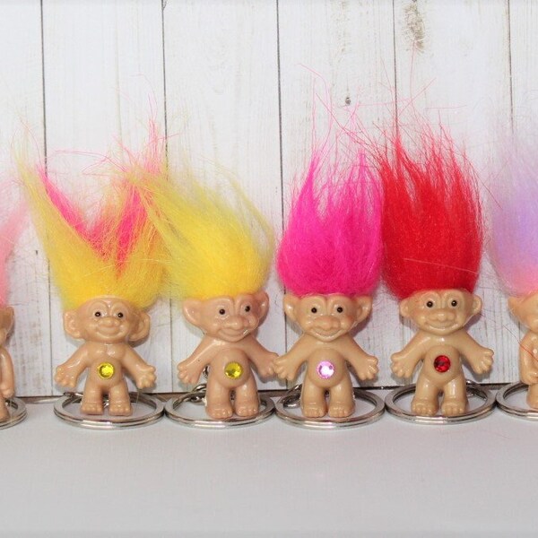 Troll Doll Keychain - Etsy