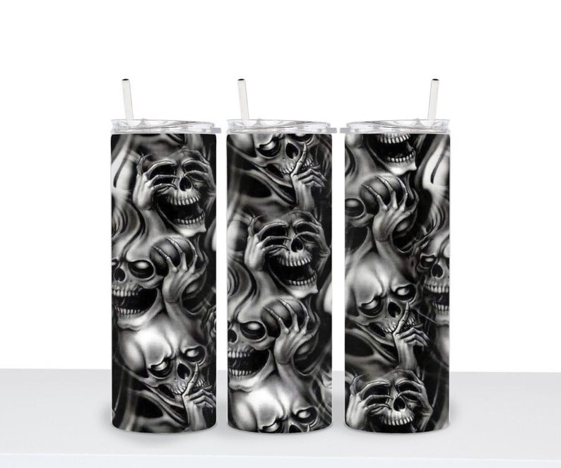 Skull Tumbler - Etsy