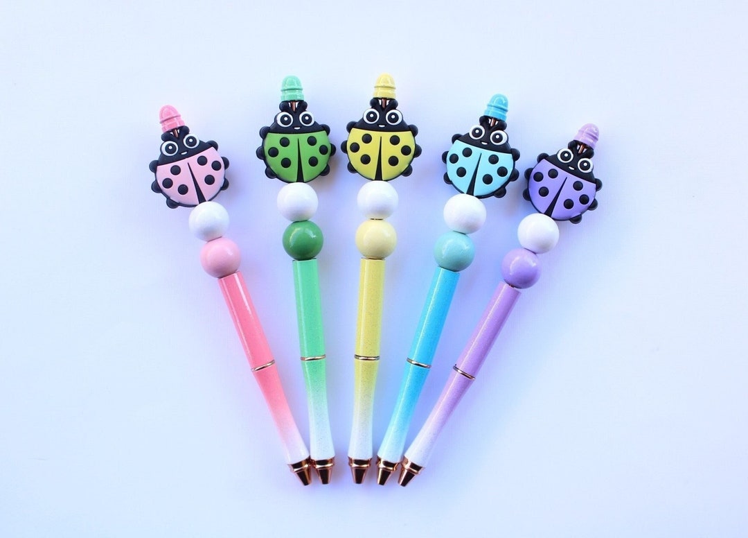 Ladybug Pen, Cute Beaded Pens, Stocking Stuffer for Teens, Cottagecore ...