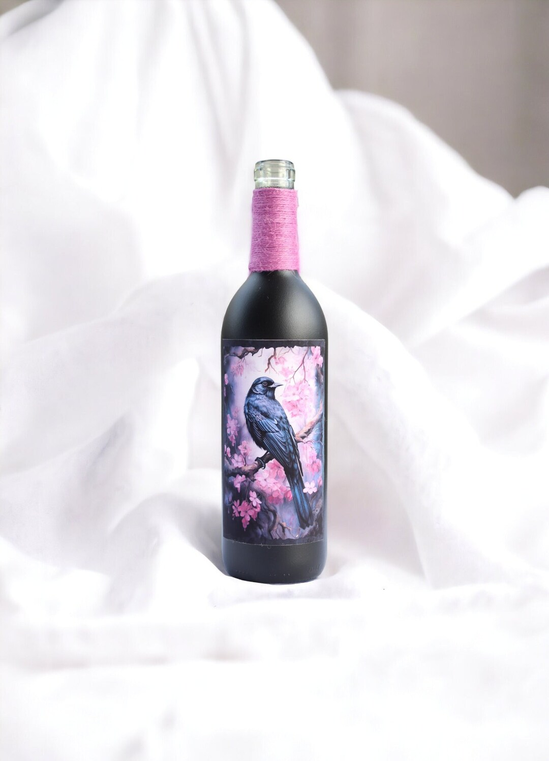 Raven Incense Bottle Burner, Incense Holder for Sticks, Upcycled Wine ...