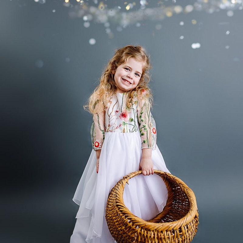 Winter Flower Girl Dress - Etsy