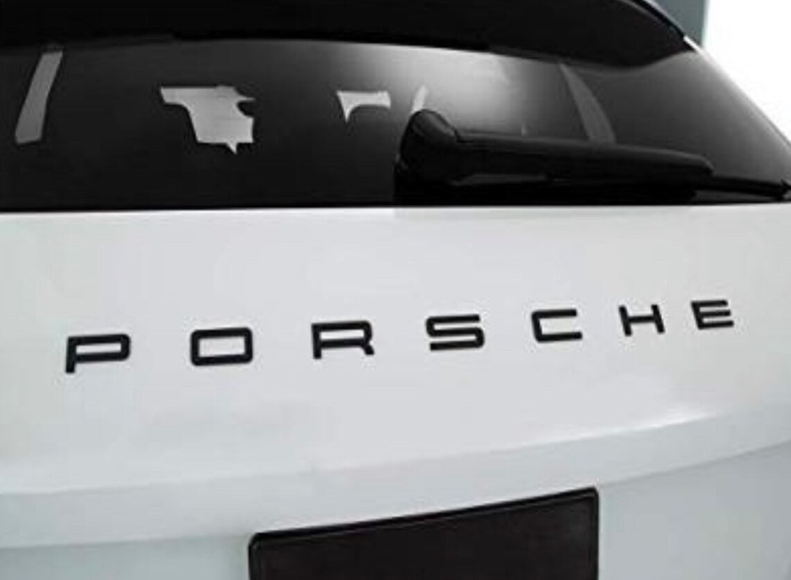 PORSCHE Letters Rear Trunk Boot Emblem Badge in Black or | Etsy