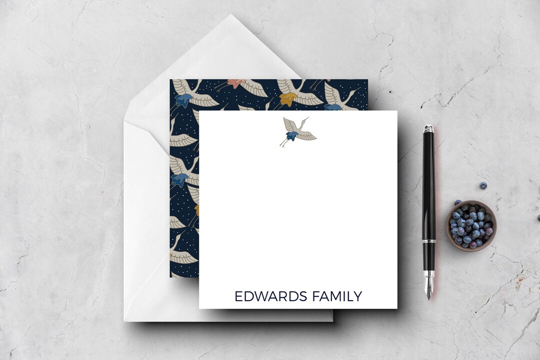 50 Custom Name Note Cards Stationery Stationary Letters Gift - Etsy
