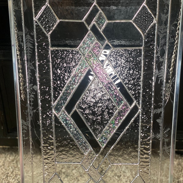 Clear Stained Glass Panel - Etsy