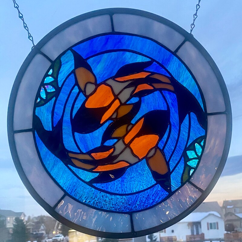 Stained Glass Koi Fish - Etsy