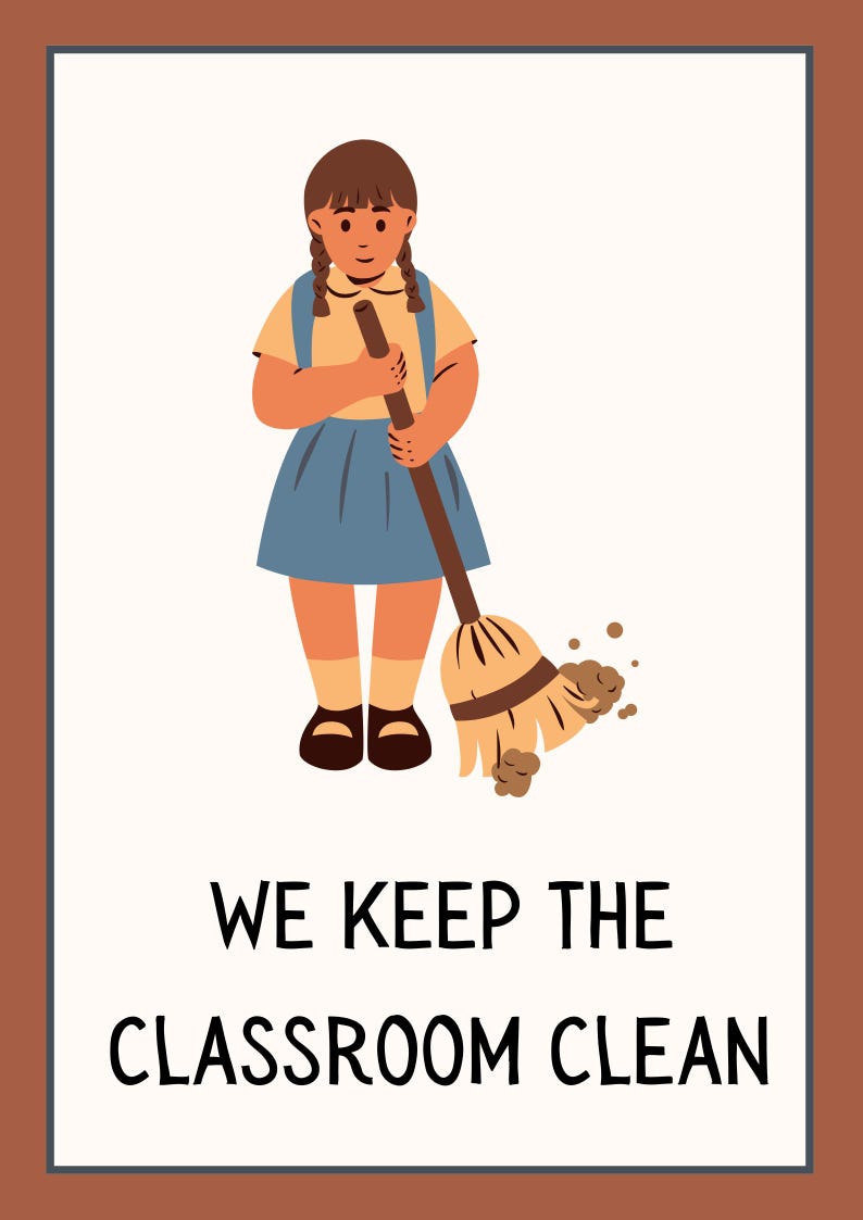Classroom Rules Set of 12 - Etsy